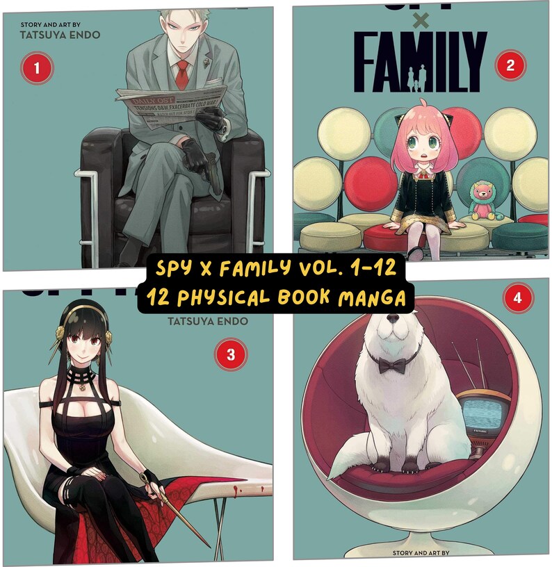 Complete Manga Set Spy X Family Volumes 1-12 Complete English Edition ...