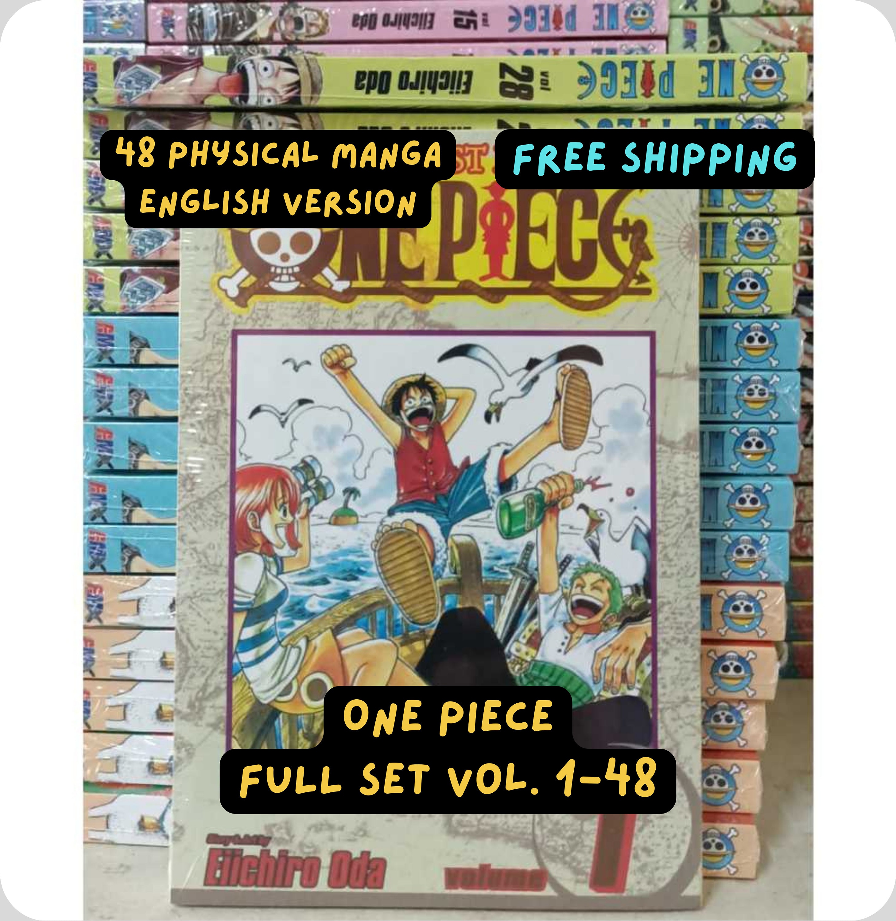 Complete Manga Set One Piece Full Manga Set Volume 1-48 Complete ...