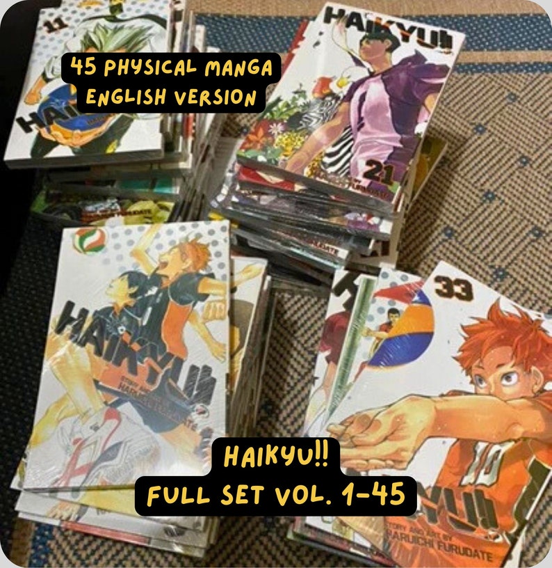 Complete Manga Set HAIKYU!! Full Manga Set Volumes 1-45 (ended ...