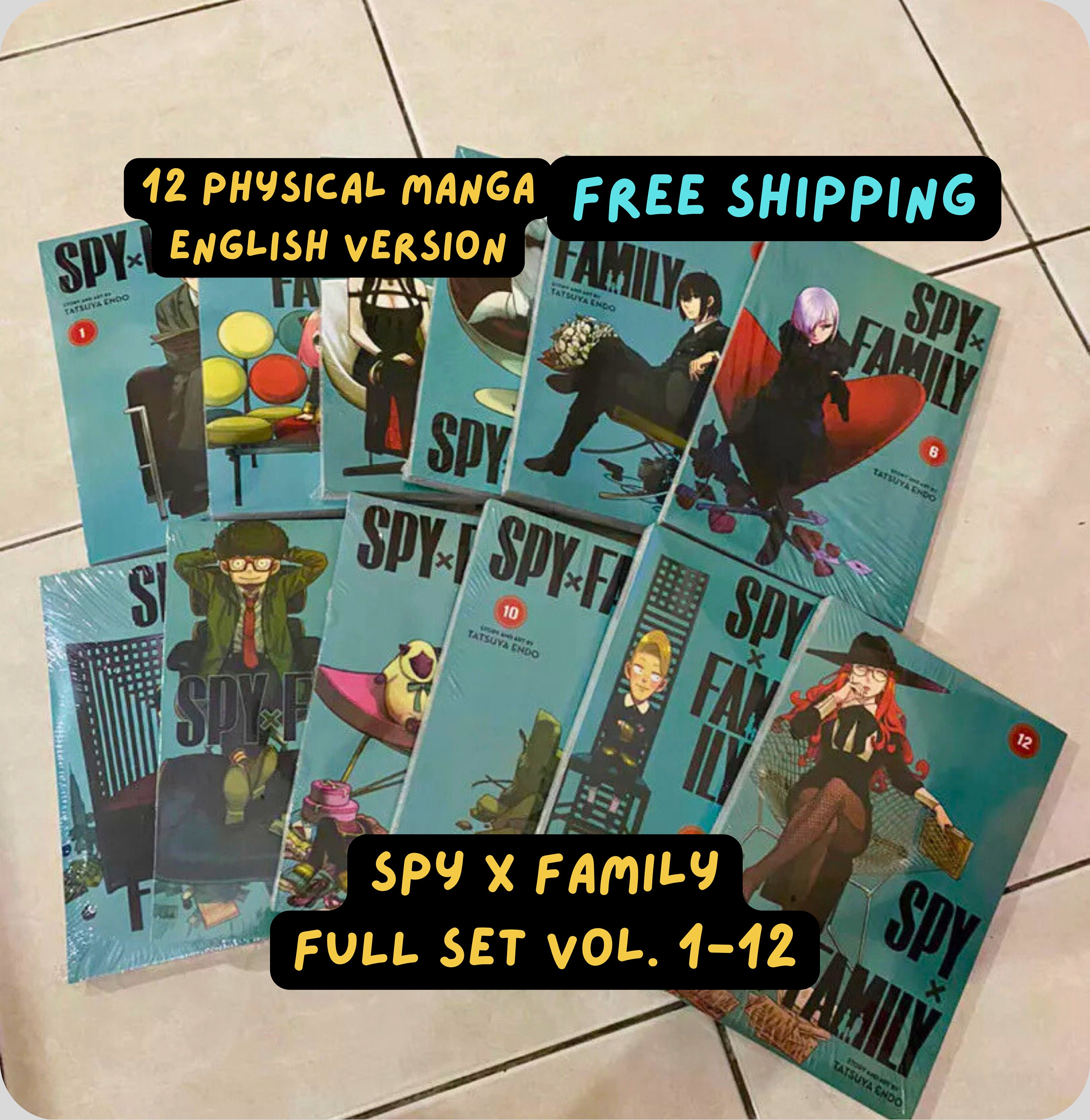 Complete Manga Set Spy X Family Volumes 1-12 Complete English Edition ...