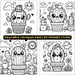 Cute Cactus Kawaii Coloring Pages 20 Pages Cute Coloring Pages for Kids ...