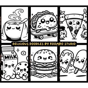 Cute Kawaii Food Coloring Pages for Kids - 30 Fun Printable Pages ...