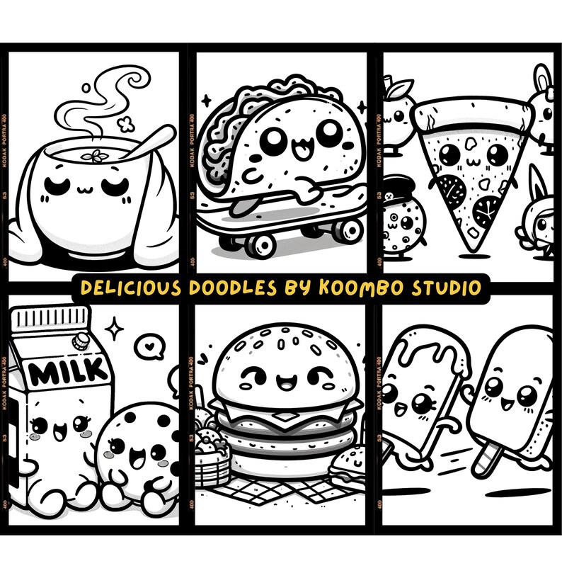 Cute Kawaii Food Coloring Pages for Kids - 30 Fun Printable Pages ...