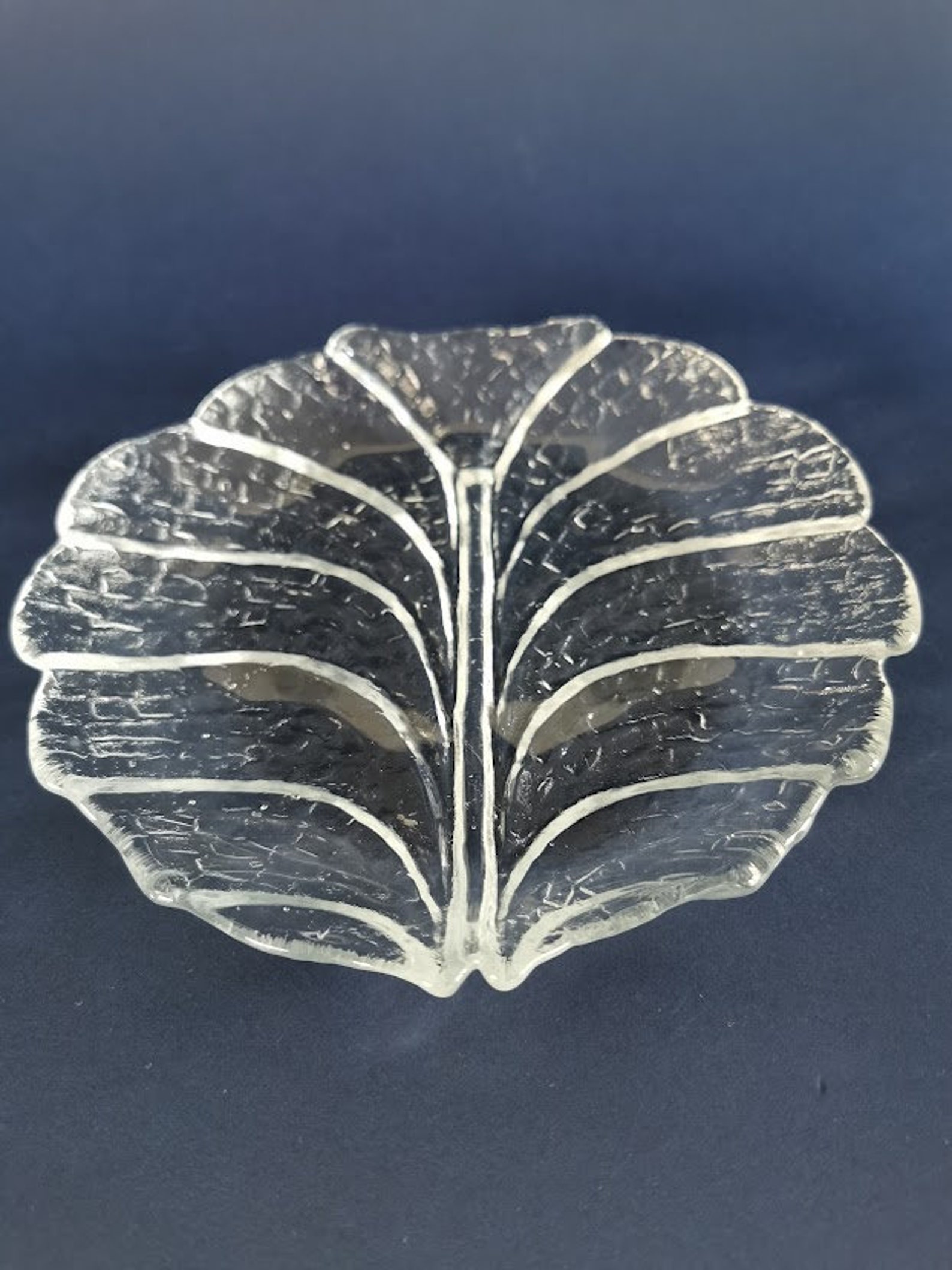 Set of 4 Crystal Glass Salad, Desert Plate by Orrefors, Serie Eden ...