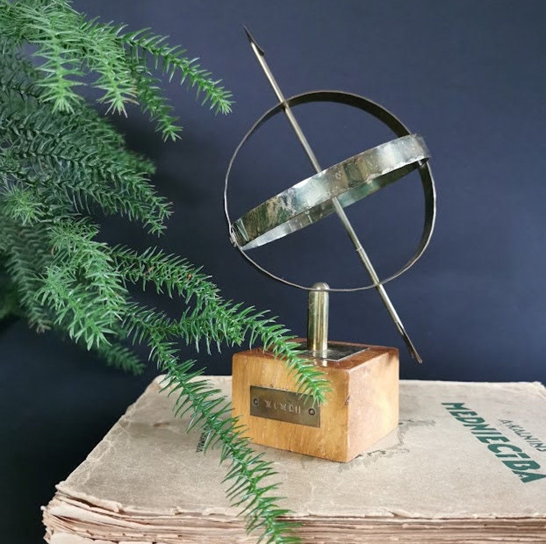 Vintage Armillary Sphere Sundial. Made in Sweden. Home Decor Book Shelf ...