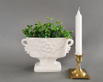 White Ceramic Rectangle Vase - Etsy