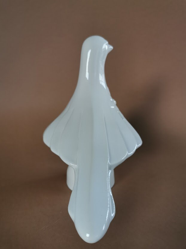 White Pigeon Figure With Floral Relief Pattern Designed by - Etsy