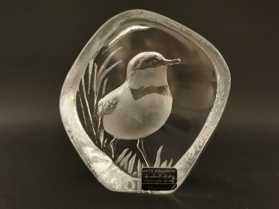 Full Lead Crystal With Bird, Designed by Mats Jonasson, Maleras, Sweden ...