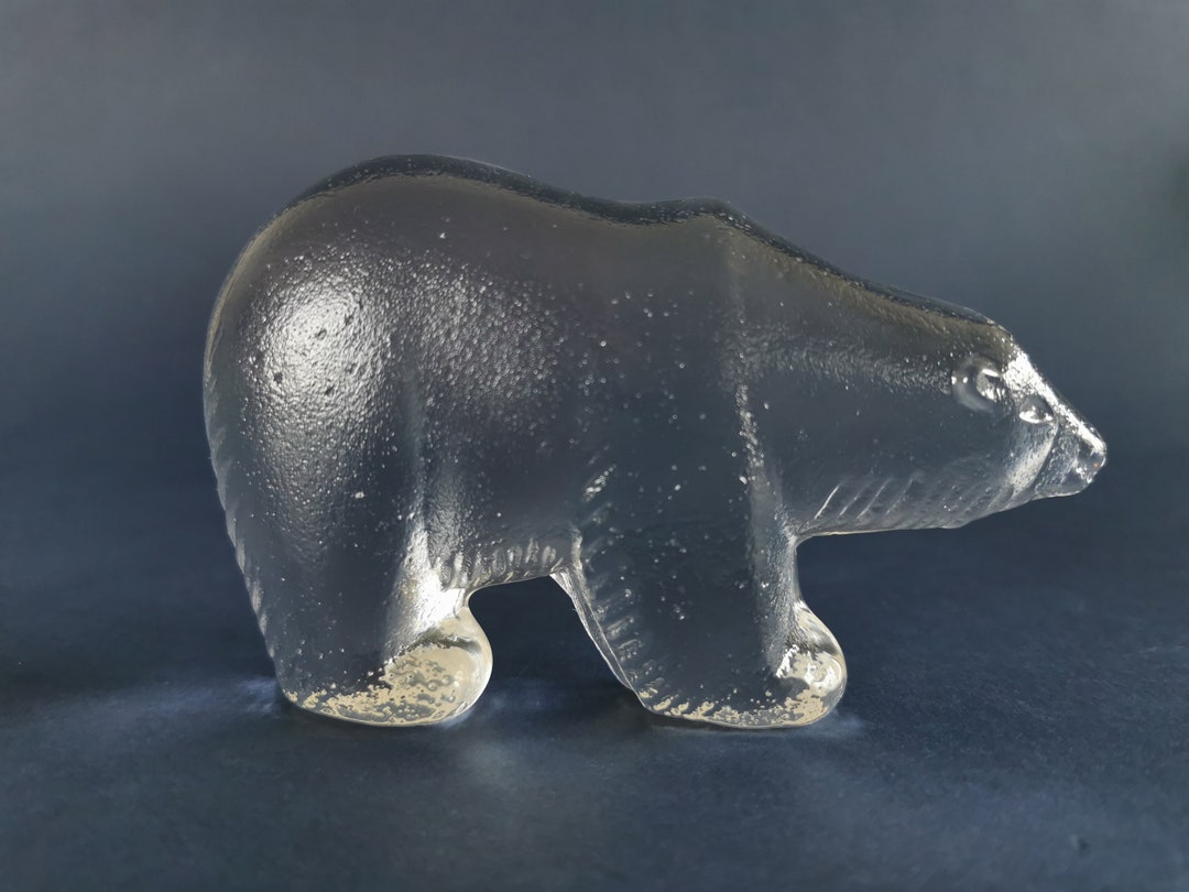 Crystal Glass Polar Bear Designed by Royal Krona, Swedish Designer Lisa ...