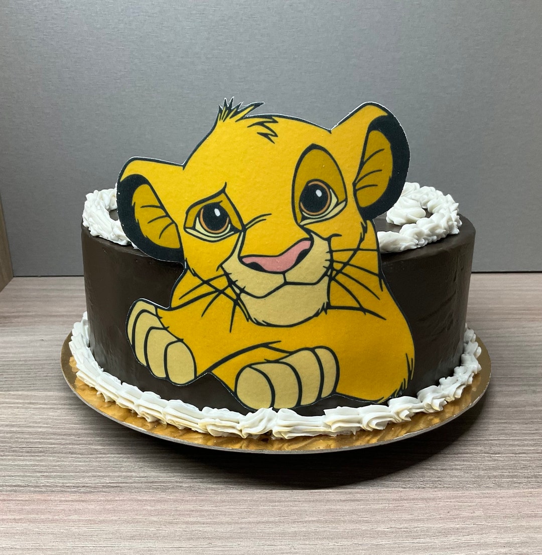 Simba Sugar Leaf Edible Cake Decoration the Lion King Theme Disney ...