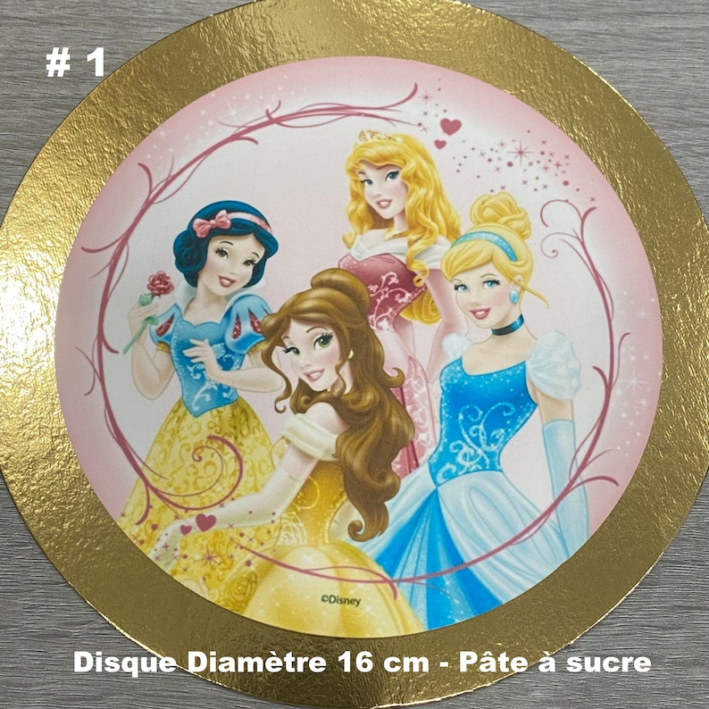 Food Printing Disney Princesses Azyme or Sugar Paste Edible Decoration ...