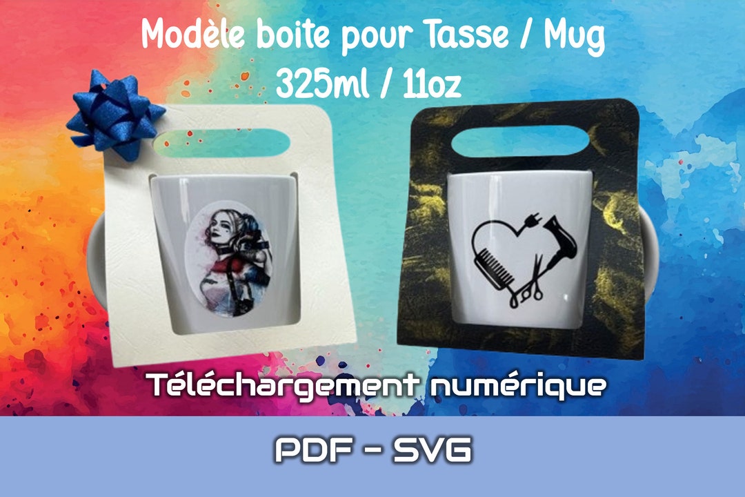 Box Template for Cup/mug 325ml/11oz - SVG and PDF File Digital Download ...