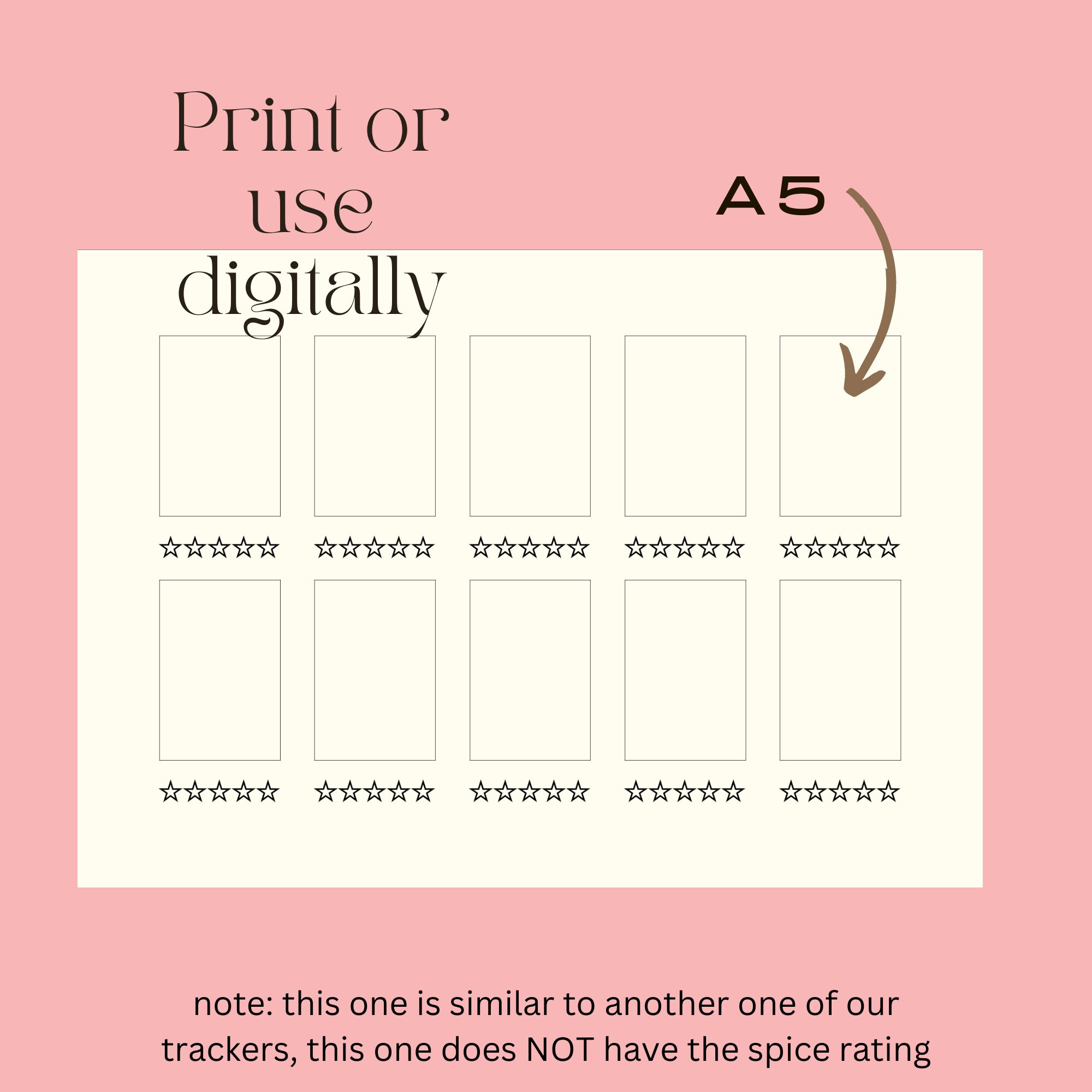 Digital and Printable Book Review Template - Star Rating Option | Zarin ...