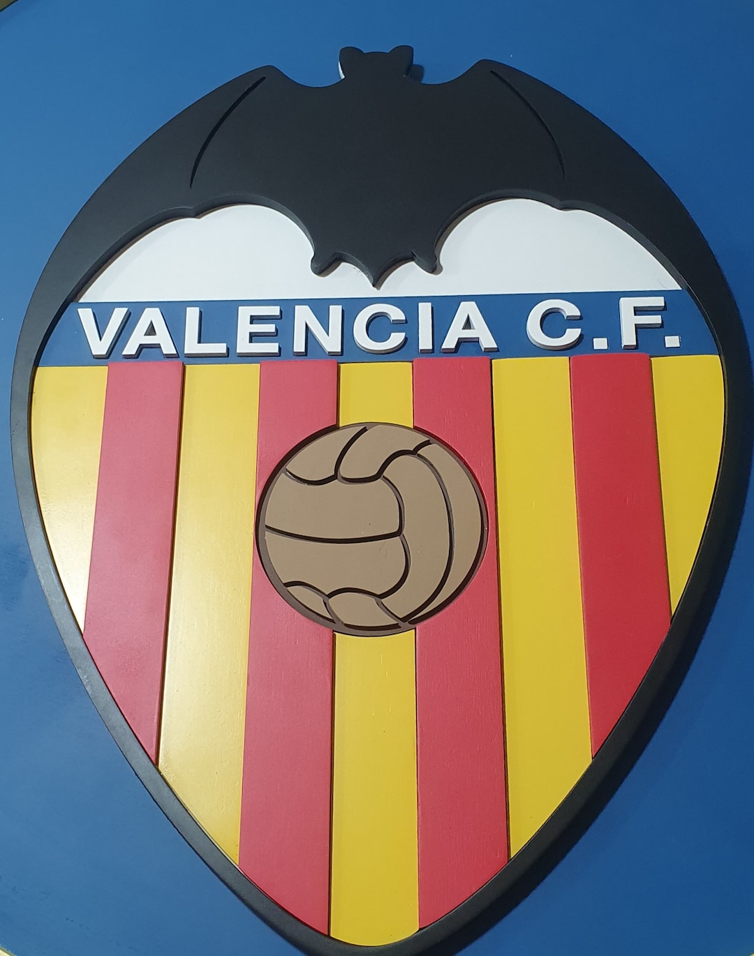 Valencia Logo, Valencia Wood Logo, Wood Relief Logo, Valencia CF Logo ...