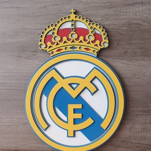 Real Madrid Wooden Logo, Real Madrid Sign, Real Madrid Relief Logo ...
