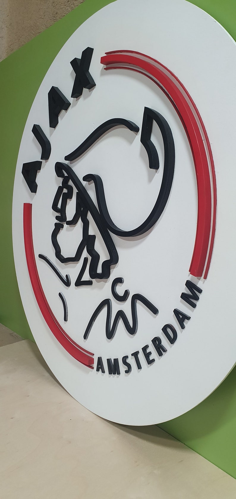 Ajax Wooden Logo, 3D Ajax Logo, Wooden Relief Picture of the Ajax ...