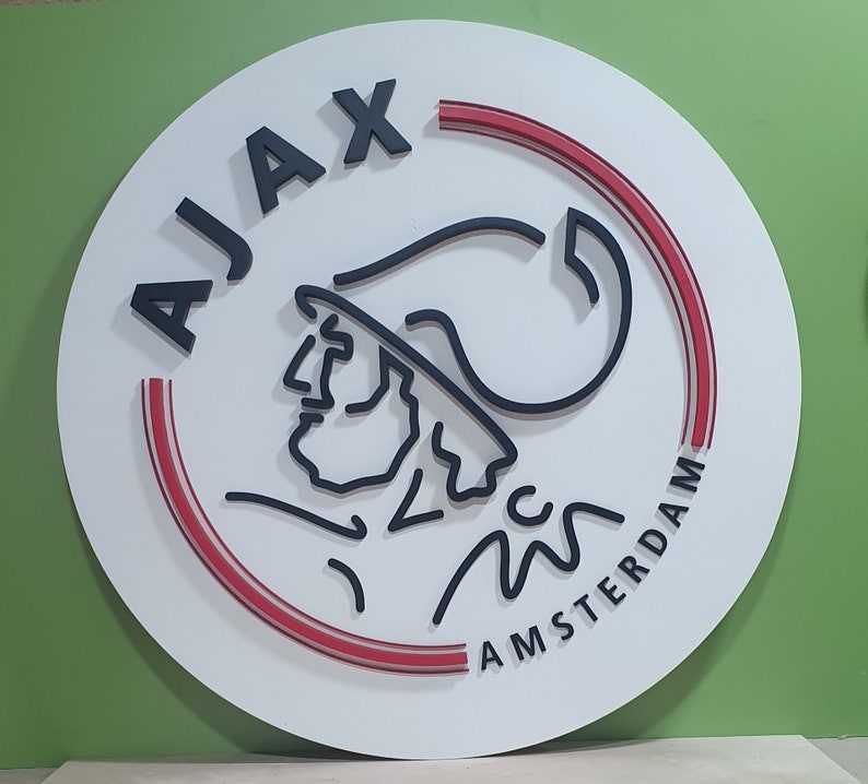 Ajax Wooden Logo, 3D Ajax Logo, Wooden Relief Picture of the Ajax ...