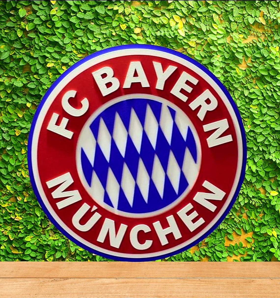 Bayern Munich Logo, Bayern Munich Wooden Logo, Bayern 3D Logo, Bayern ...