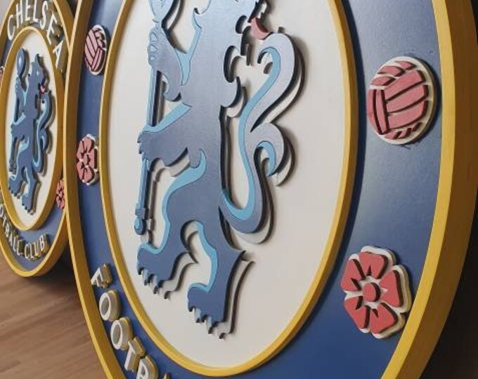 Chelsea Wooden Logo, Chelsea Sign, Chelsea FC Wooden 3d Logo - Etsy