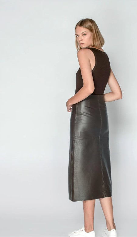 Women Leather Skirt, Brown Leather Skirts, Long Leather Skirts for Classy Looks - Etsy