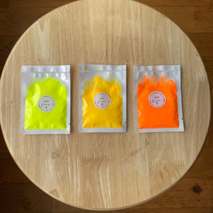 Neon Pigment Powder Mix of Bright Colours, Do It Yourself, Neon Paint ...