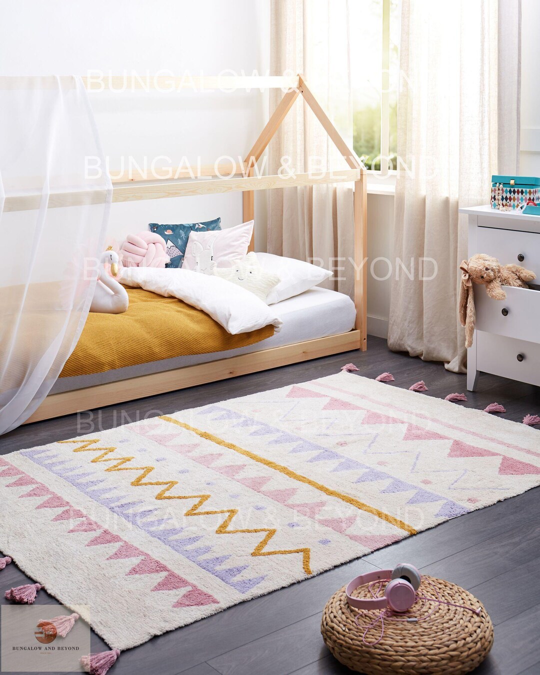 Zig Zag Rug | Zig Zag Pattern Tufted Rug | Striped Kilim Rug | Soft ...