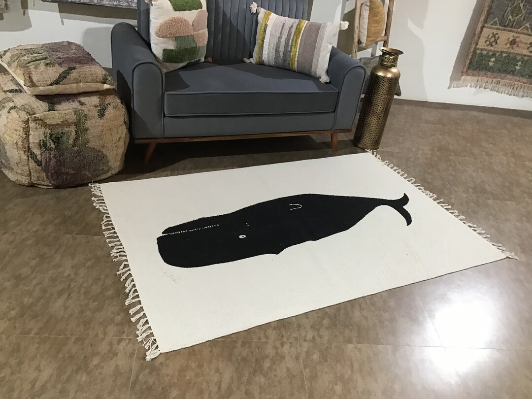 Blue Whale Tufted Rug Kids Room Rugs Nursery Rugs Animal Shaped Rugs ...