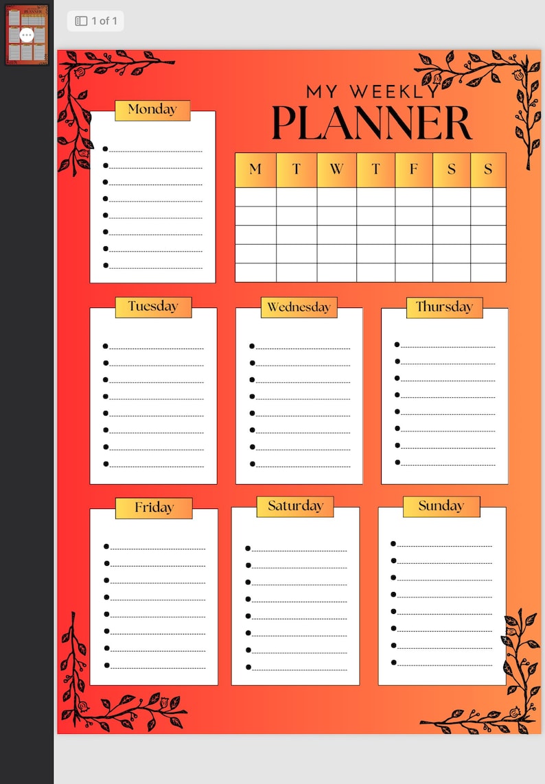 Digital Weekly Planner - Etsy