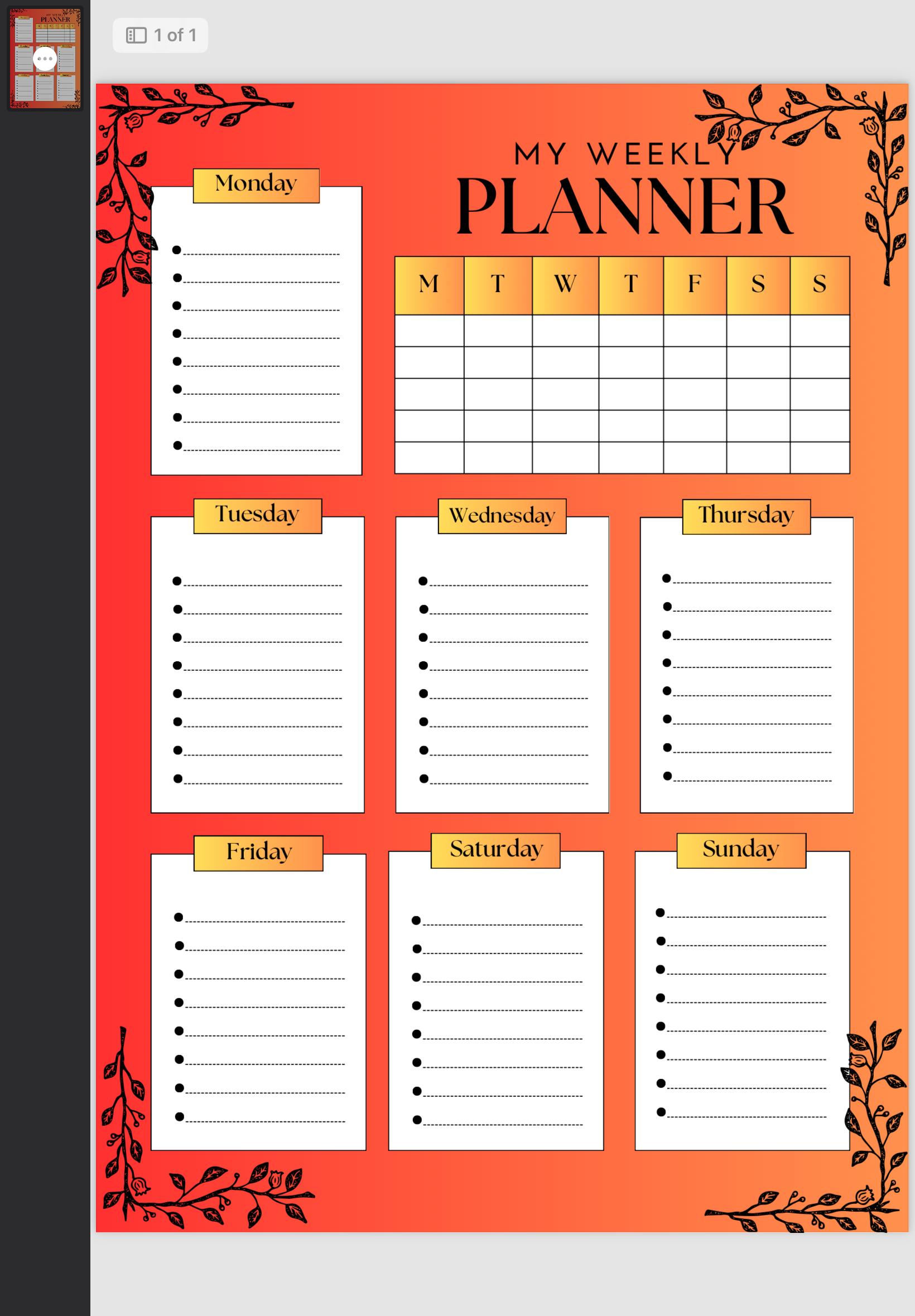 Digital Weekly Planner - Etsy