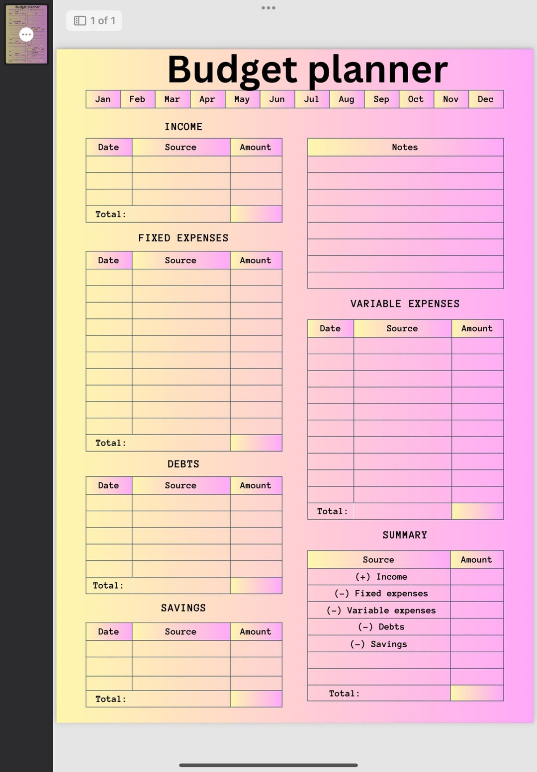 Digital Budget Planner - Etsy