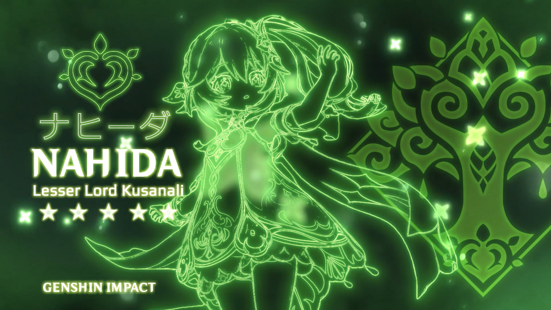 Genshin Impact Nahida Animated Stream Overlay for Facebook, Stinger ...