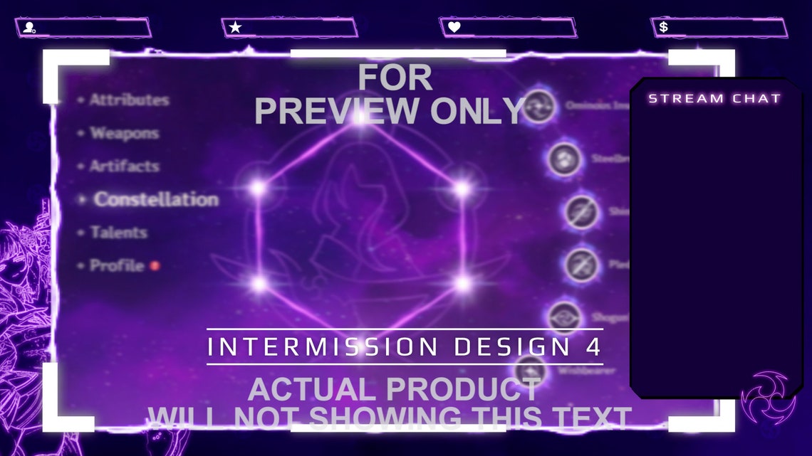 Raiden Shogun Animated Stream Overlay: Genshin Impact Stinger ...