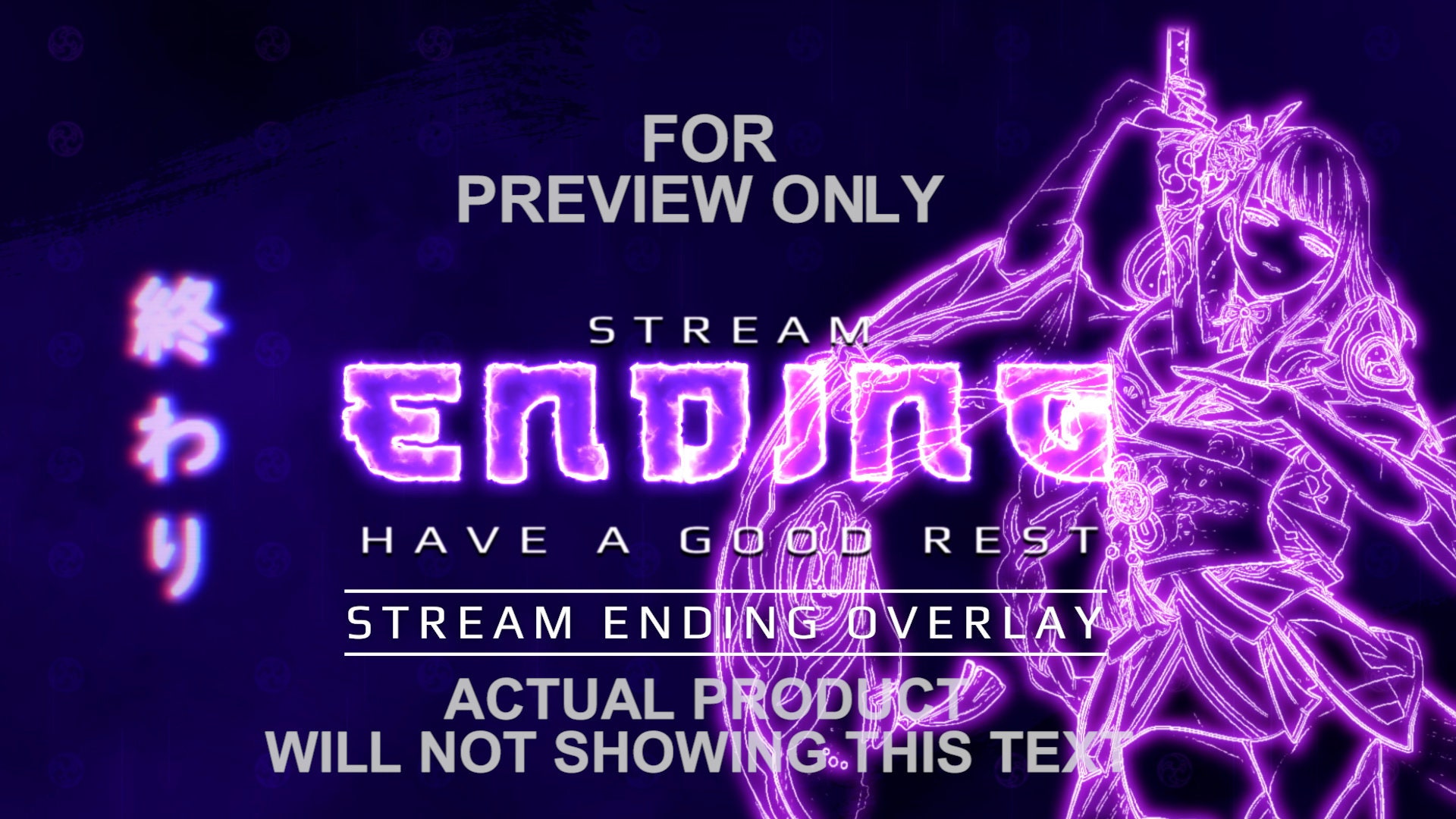 Raiden Shogun Animated Stream Overlay: Genshin Impact Stinger ...