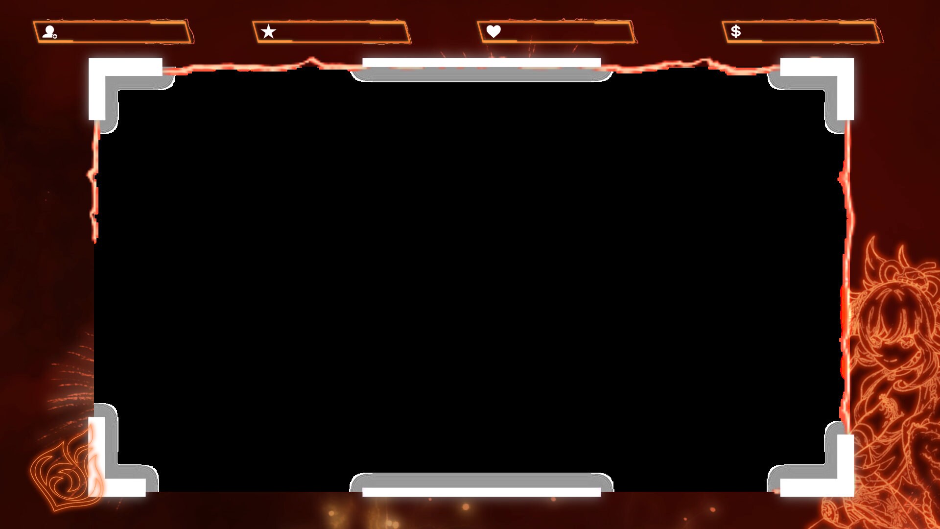 Genshin Impact Yoimiya Animated Stream Overlay for Facebook, Stinger ...