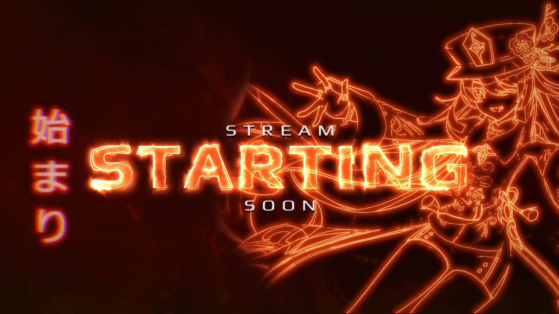 Genshin Impact Hu Tao Animated Stream Overlay for Facebook, Stinger ...