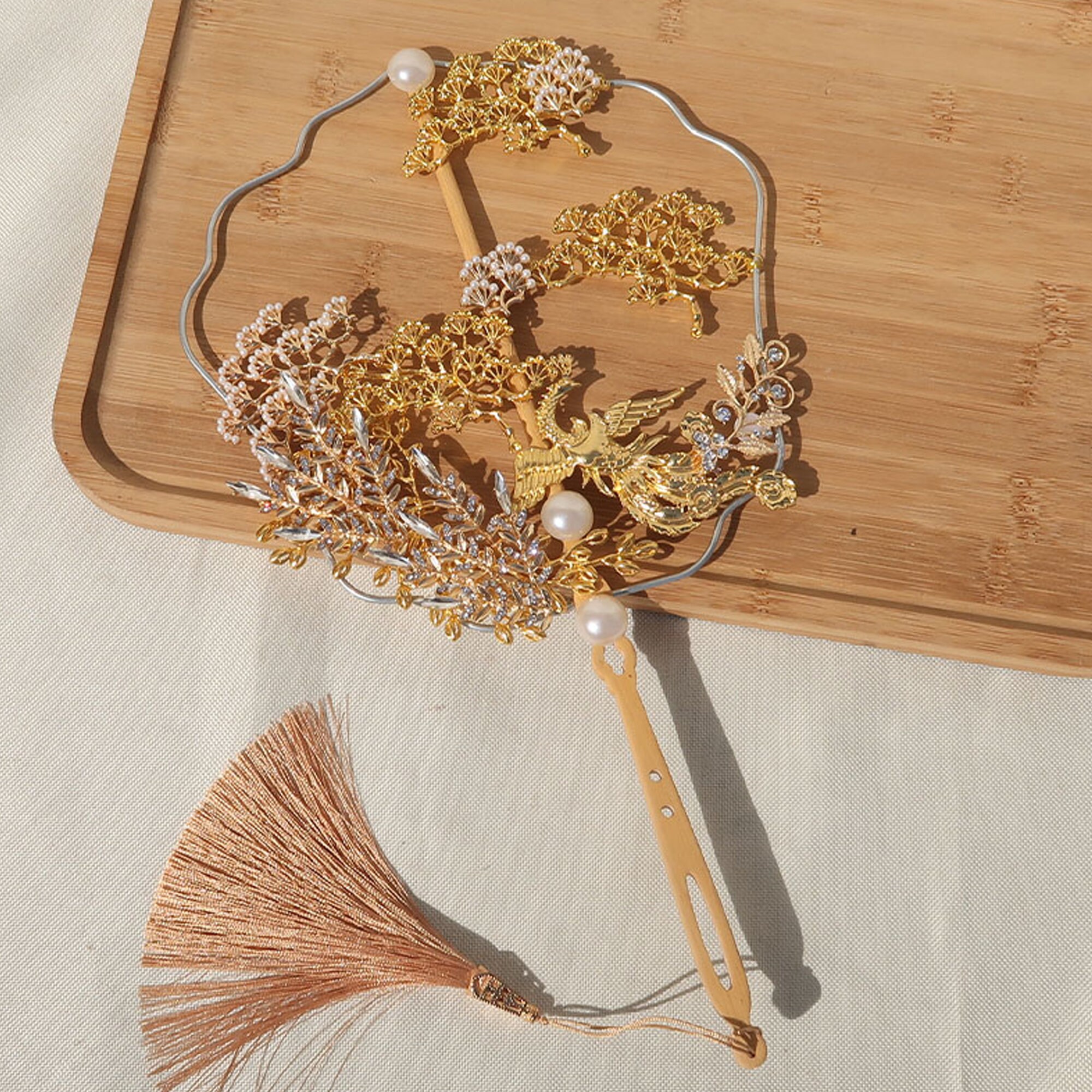Chinese Wedding Group Fan, Golden Wedding Group Fan, Bridal Fan Bouquet ...