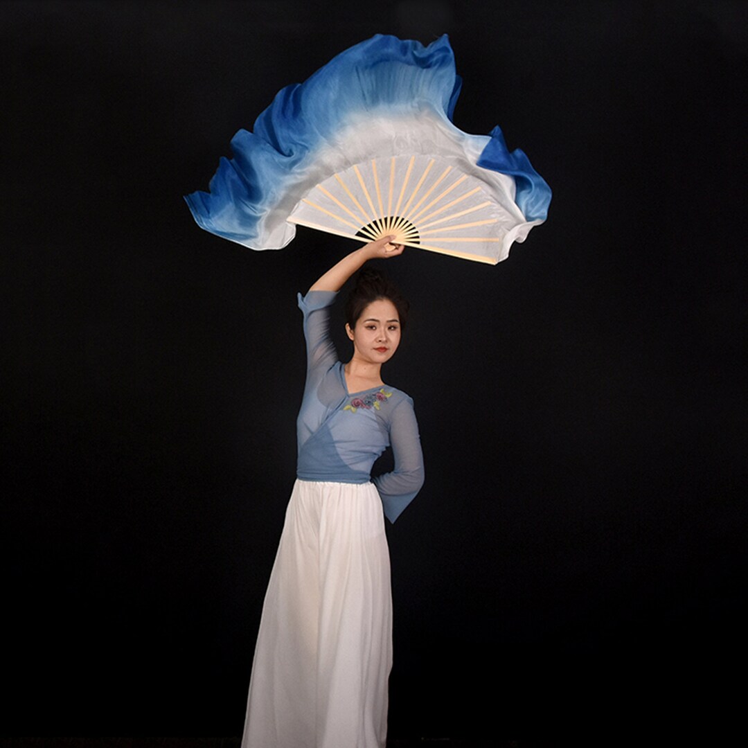 Silk Fans, Extended Version of Dance Silk Fans, Handmade Silk Folding ...
