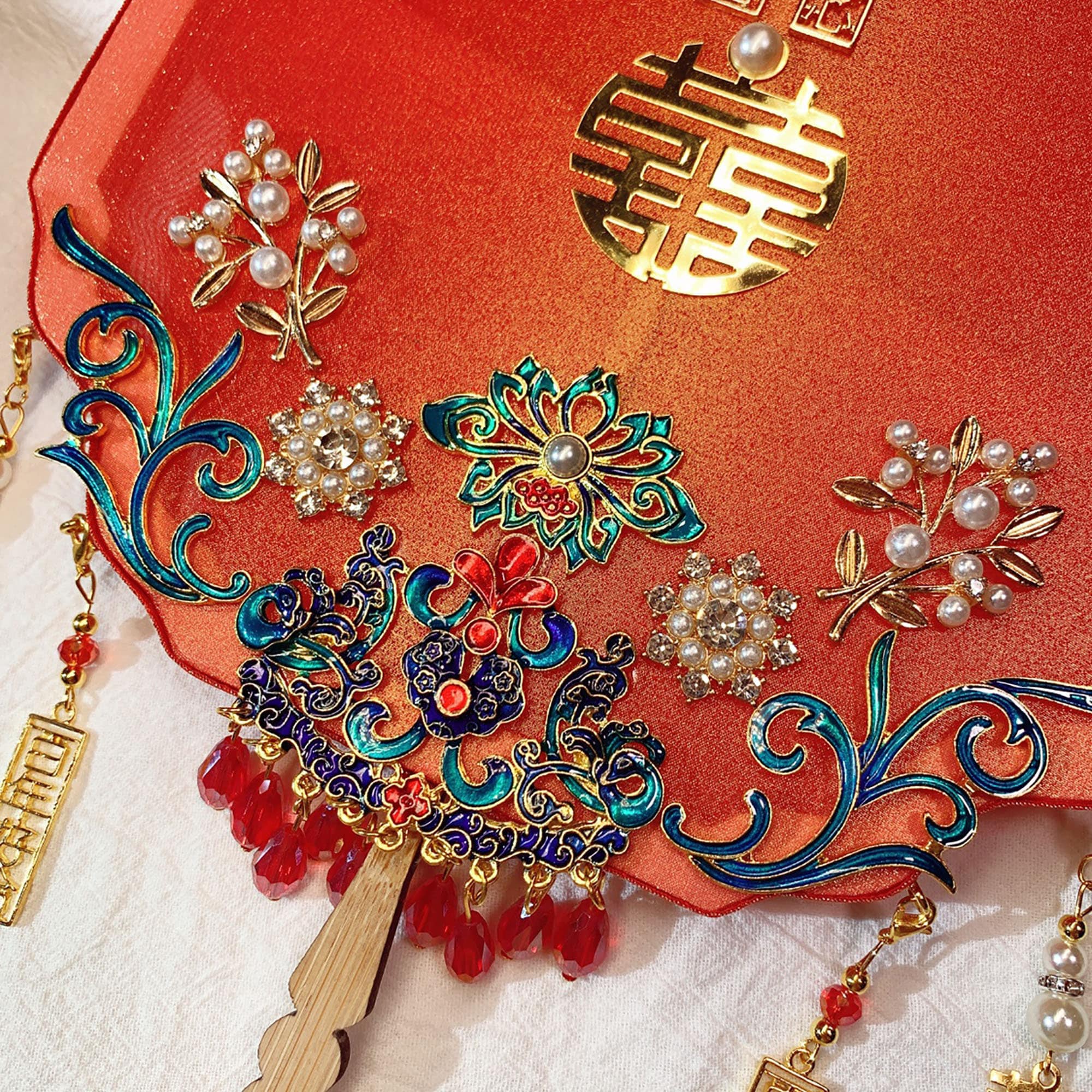 Hot-sprinkled Gold Hi Fan Wedding Decorations New Chinese - Etsy