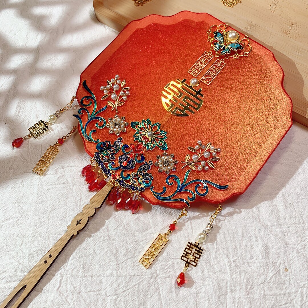 Hot-sprinkled Gold Hi Fan Wedding Decorations New Chinese - Etsy