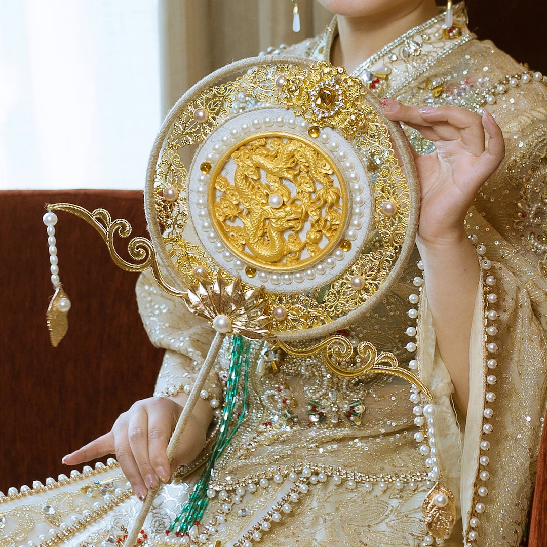 Traditional Round Fan,handmade Fan,ancient Style Round Fan,chinese ...