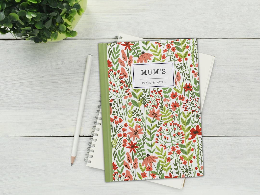 Custom Name Notebook Wildflower, Personalized Journal, Hardcover ...