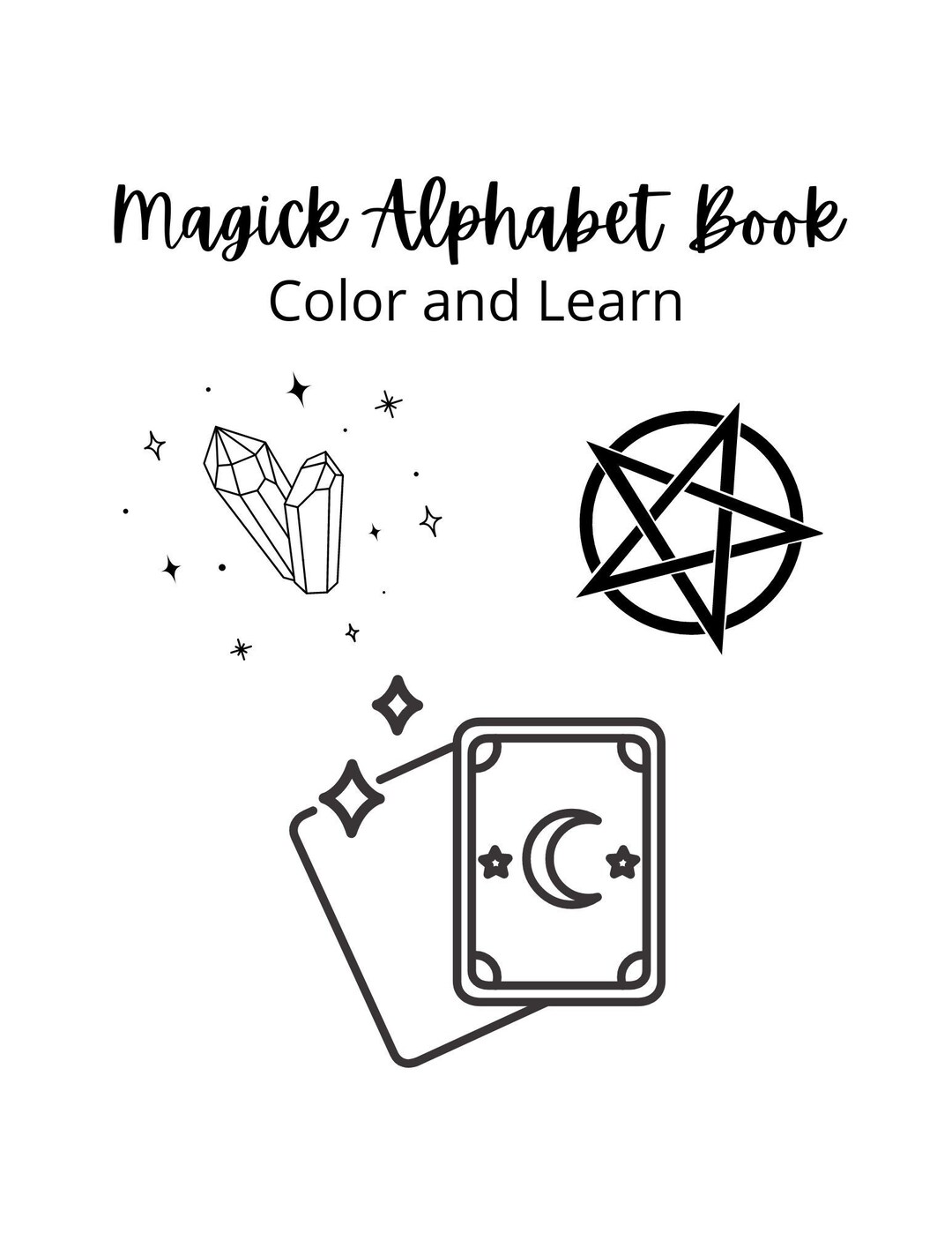 Magick Alphabet Coloring Book - Etsy