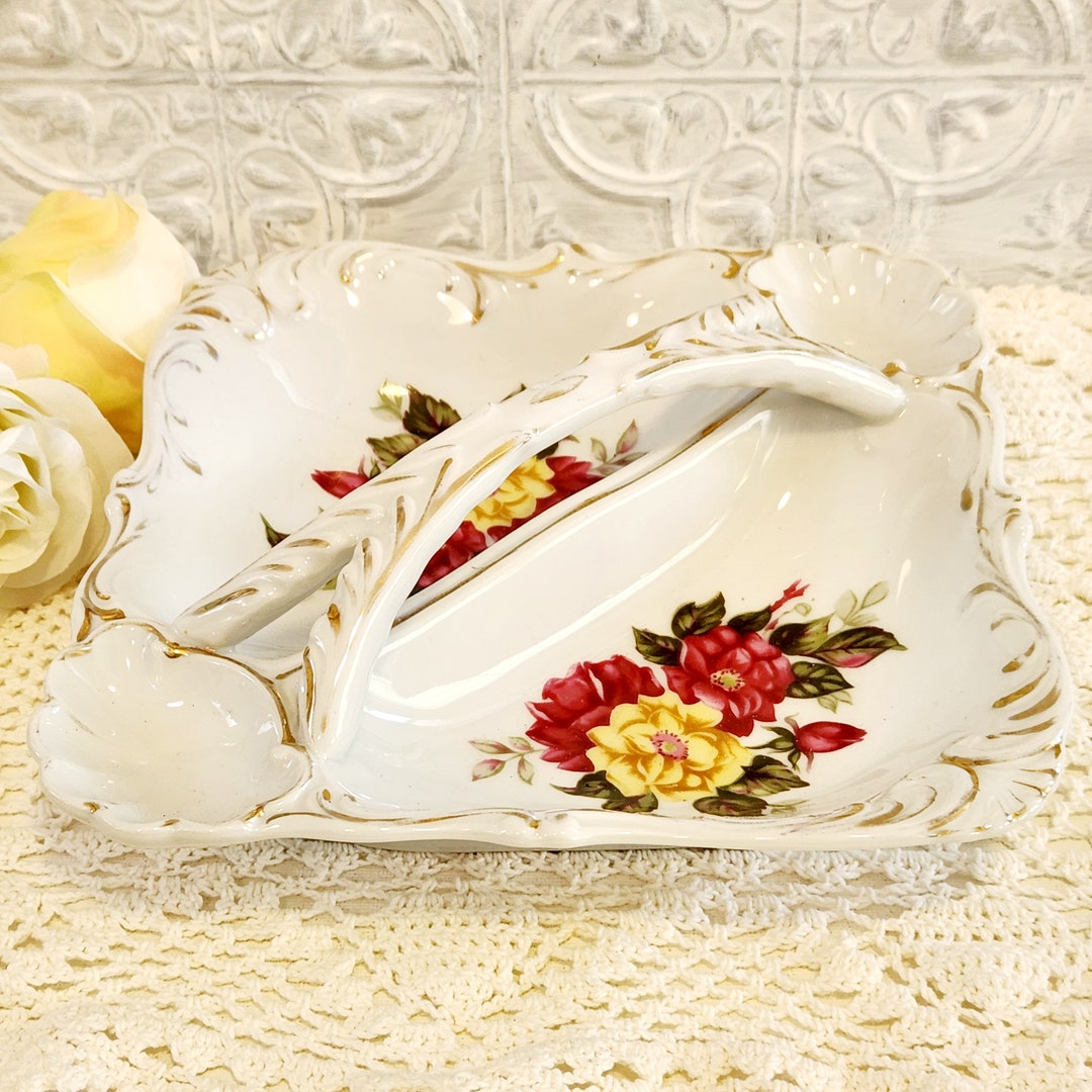 Dresden Rococo Style Vintage Divided Relish Serving Dish - Etsy