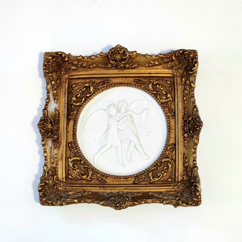 Antique Gold Gilded Frame With Bing and Grondahl Bisque Plate - Etsy