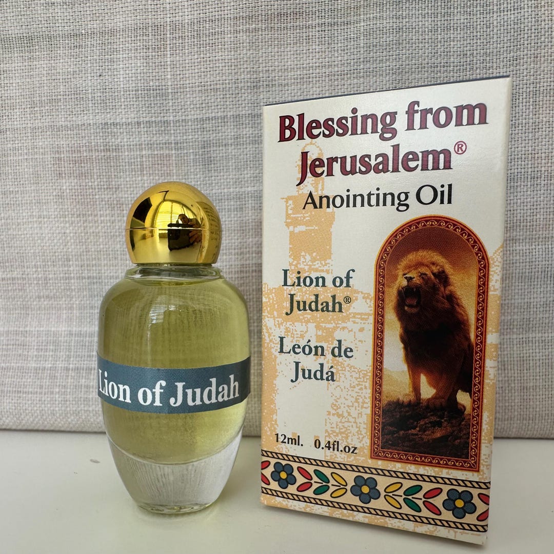 Lion of Judah Anointing Oil 12 Ml for Prayer From Holy Land Jerusalem ...