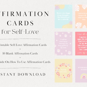 Printable Self Love Affirmation Cards Printable Affirmations - Etsy