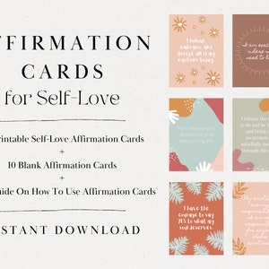 Printable Self Love Affirmation Cards Printable Affirmations - Etsy