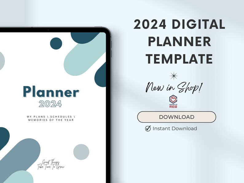 2024 Digital Planner 2024 Portrait Planner 2024 Dated Planner Digital ...