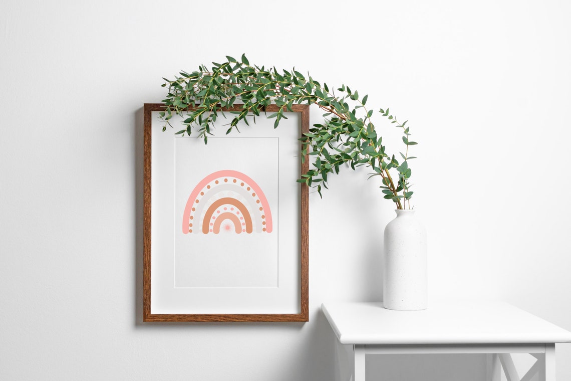 Boho Wall Art, Rainbow Print, Printable Wall Art, Rainbow Wall Art ...