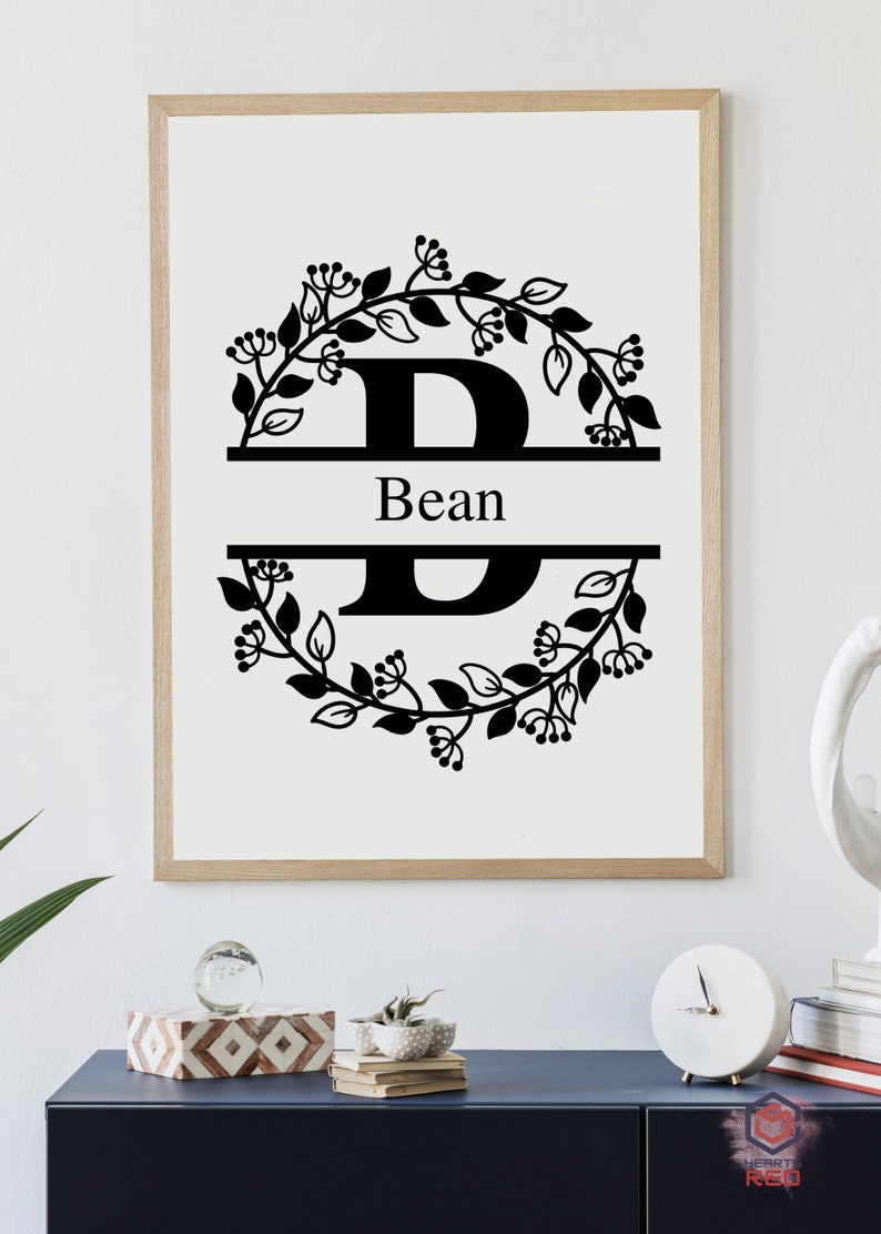 Floral Split Letters A-Z SVG Floral Initial Letter SVG - Etsy